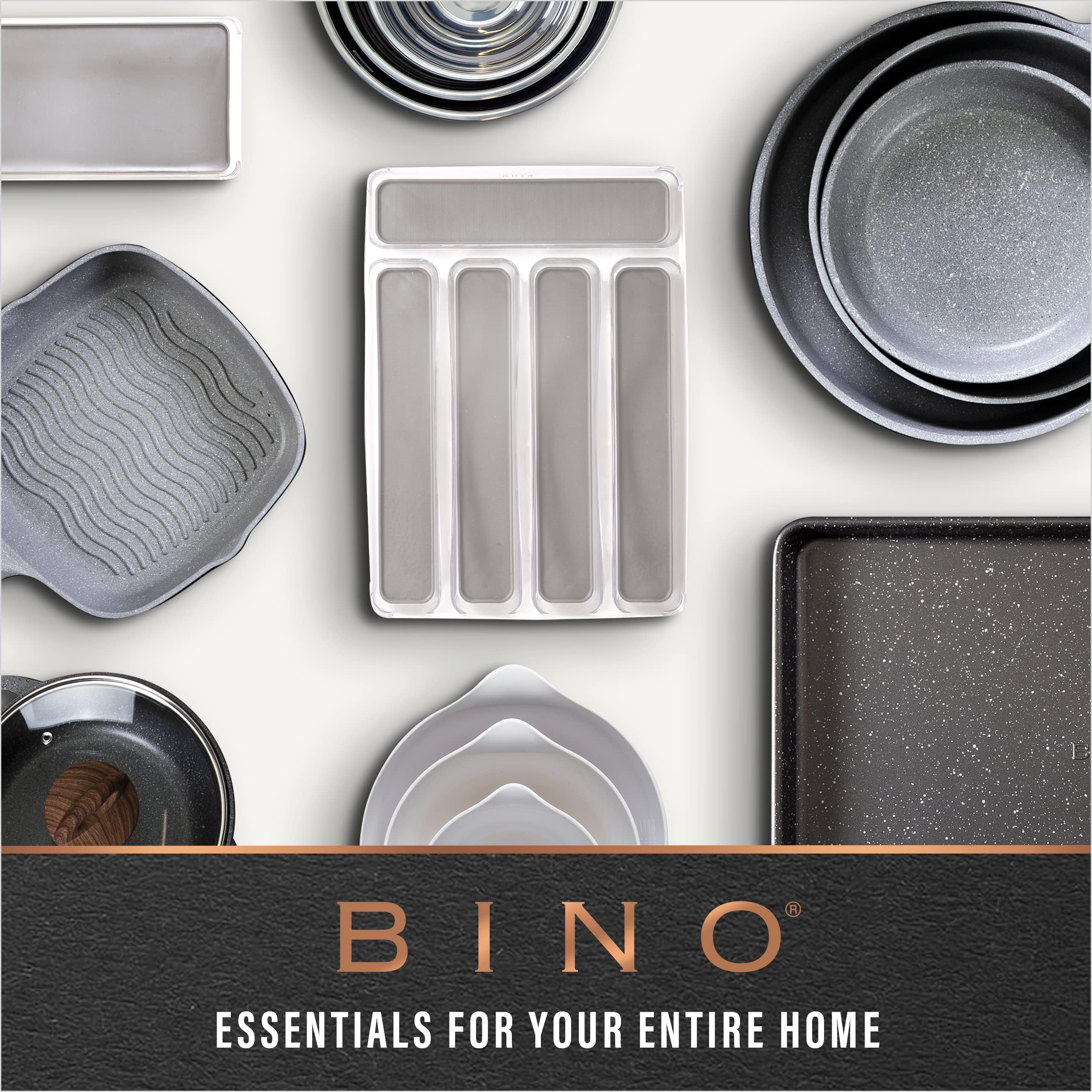 BINO | Plastic Organizer Bins, X-Small - 4 Pack | THE SOHO COLLECTION | Multi-Use Organizer Bins | Pantry Organizer & Freezer Organizer Bins | Plastic Storage Containers | Bins for Home & Kitchen Org