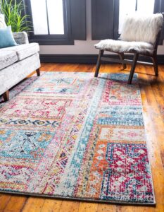 rugs.com el paso collection rug – 4' x 6' multi medium rug perfect for living rooms, large dining rooms, open floorplans