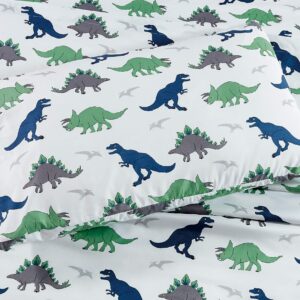 Linen Plus Sheet Set Kids/Teens Ancient Dinosaurs Green Blue Grey White New # T-rex Green (Twin)