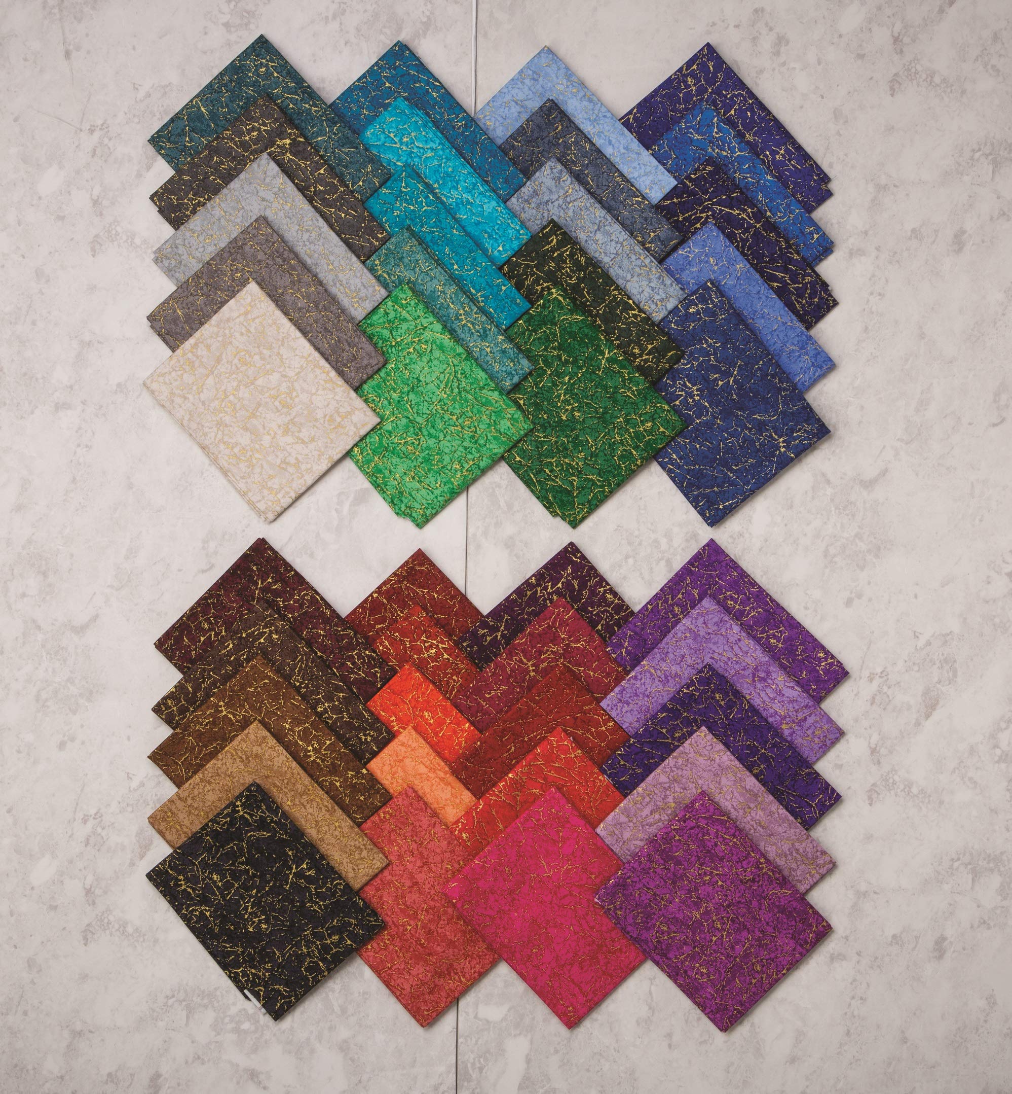 Connecting Threads Blender Collection Precut Cotton Quilting Fabric Bundle 2.5" Strips (Quartz Metallic Tonals)