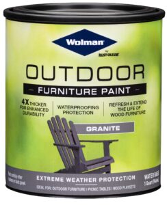 wolman 360351 outdoor furniture paint, quart, granite, 12 fl oz