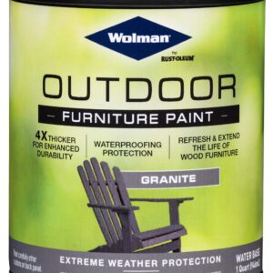 Wolman 360351 Outdoor Furniture Paint, Quart, Granite, 12 Fl Oz