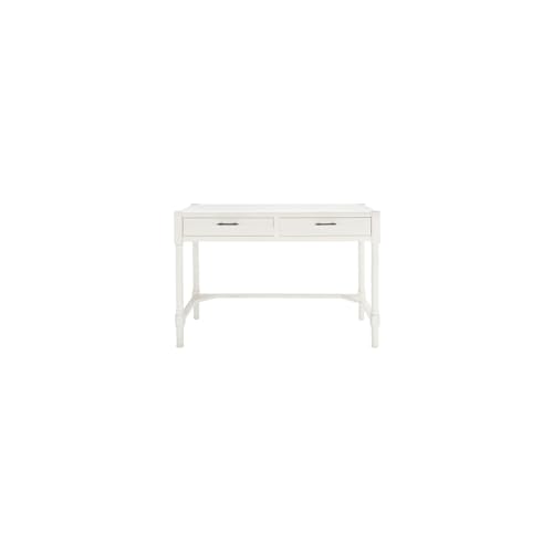 SAFAVIEH Home Collection Filbert Distressed White 2-Drawer Writing Desk DSK5701A