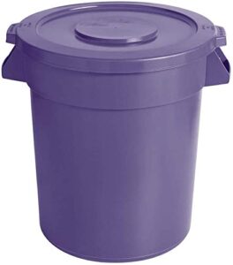 pro&family 80 qt. / 20 gallon / 75 liters purple round ingredient bin/commercial trash can and lid. kitchen garbage can office trash can recycle bin waste basket touchless