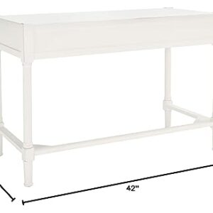 SAFAVIEH Home Collection Filbert Distressed White 2-Drawer Writing Desk DSK5701A