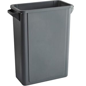 pro&family 60 qt. / 15 gallon / 57 liters gray slim rectangular trash can. kitchen garbage can office trash can recycle bin waste basket touchless