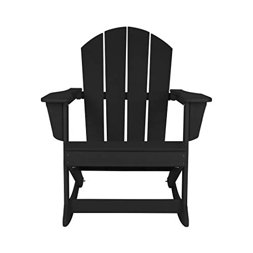 WO Home Furniture Patio Rocking Chair Classic Outdoor HDPE UV Weather Resistant (White)