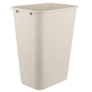 pro&family 41 qt. / 10 gallon / 38 liters beige rectangular wastebasket. kitchen garbage can office trash can recycle bin waste basket touchless