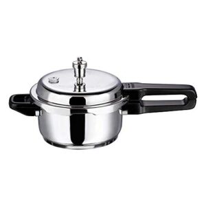 vinod pressure cooker stainless steel – outer lid - 2 liter – induction base cooker – indian pressure cooker – sandwich bottom – best used for indian cooking, soups, and rice recipes, quinoa