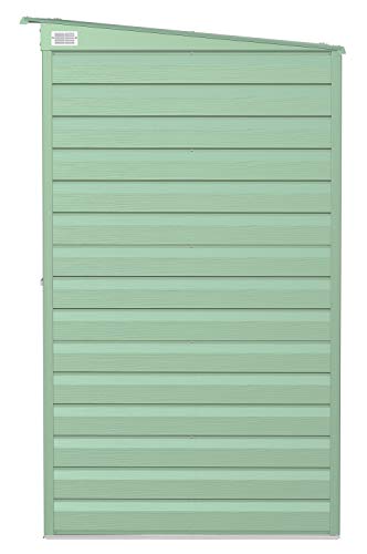 Arrow Select 6' x 4' Outdoor Lockable Steel Storage Shed Building, Sage Green