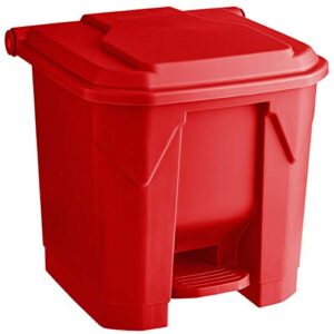 pro&family 32 qt. / 8 gallon / 30 liters red rectangular step-on trash can. kitchen garbage can office trash can recycle bin waste basket touchless