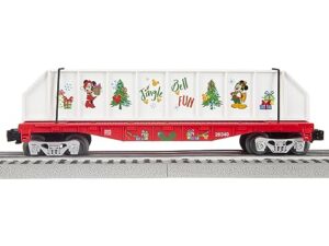 lionel mickey & friends christmas flatcar with girders, o gauge