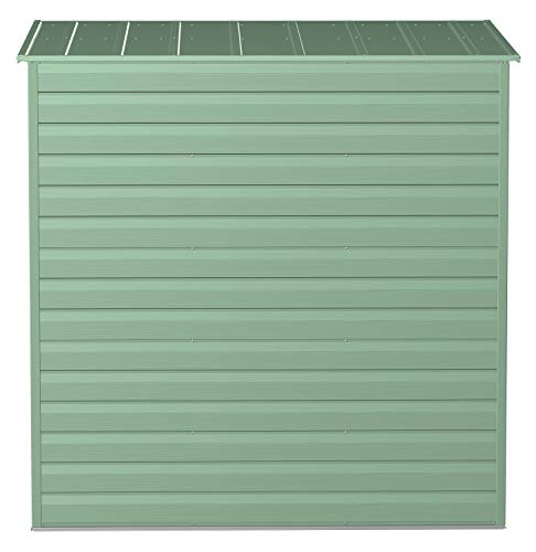 Arrow Select 6' x 4' Outdoor Lockable Steel Storage Shed Building, Sage Green