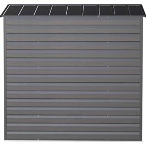 Arrow Select 6' x 7' Outdoor Lockable Steel Storage Shed Building, Charcoal