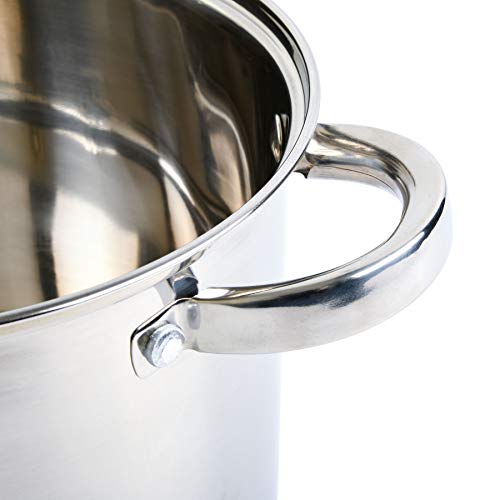 Oster Sangerfield Stainless Steel Cookware 5-Quart Pasta Pot Set w/Steamer, Basket & Lid