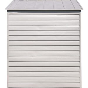 Arrow Select 8' x 6' Outdoor Lockable Steel Storage Shed Building, Flute Grey