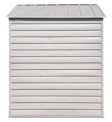 Arrow Select 8' x 6' Outdoor Lockable Steel Storage Shed Building, Flute Grey