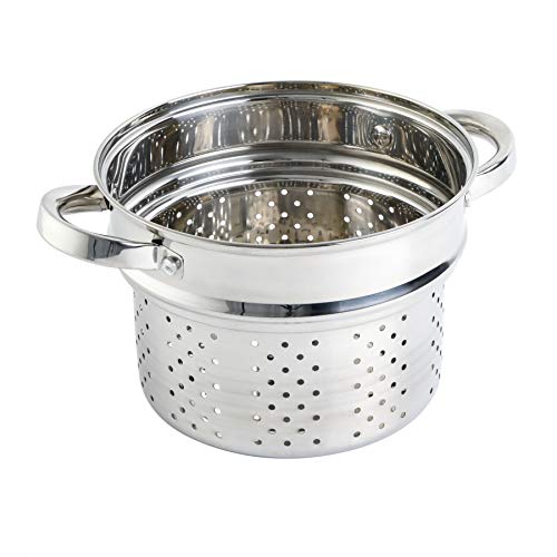 Oster Sangerfield Stainless Steel Cookware 5-Quart Pasta Pot Set w/Steamer, Basket & Lid