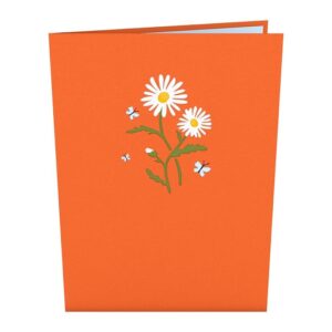 Lovepop Cards - Daisies with Monarch Butterfly, 3D Butterfly Birthday Card, Thank You Card, Blank Envelope Included