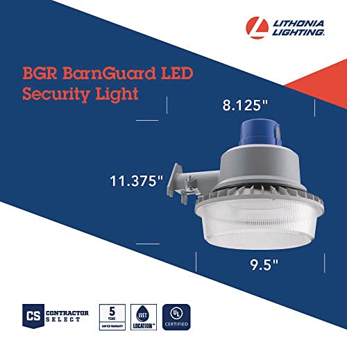 Outdoor BGR P2 LED Dusk-to-Dawn Security Light in Grey 4000k