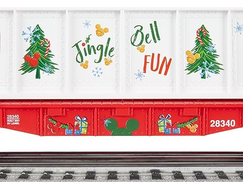 Lionel Mickey & Friends Christmas Flatcar with Girders, O Gauge