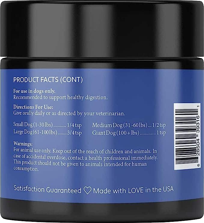 Four Leaf Rover Digest - Digestive Enzymes with Probiotics for Dogs - 15 to 45 Day Supply, Depending on Dog’s Weight - Daily Gut and Immune Support - Vet Formulated - Easy to Mix