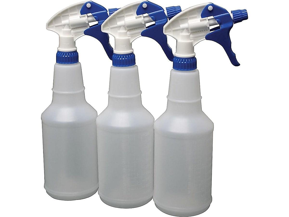 Impact 721707 Impact 24 Oz. Spray Bottle Transparent/White/Blue 3/Pack (721707)