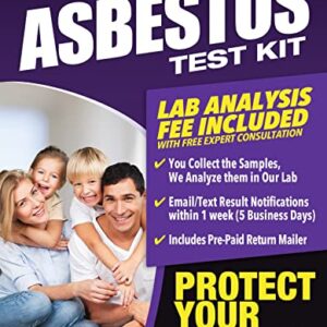 PRO-LAB Asbestos Test Kit - You Collect 2 Samples, We Analyze Them. Emailed Results Within 1 Week (5 Business Days) Includes Return Mailer and Expert Consultation. Lab Fee Included