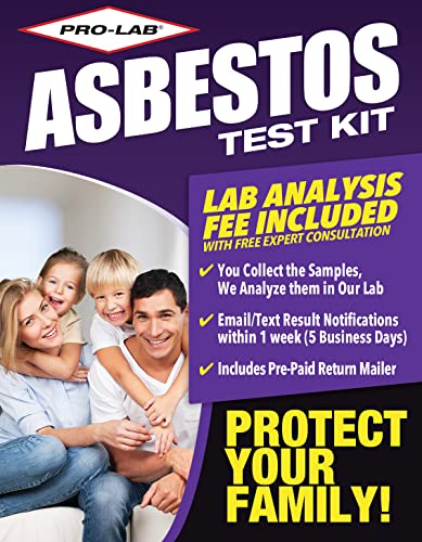 PRO-LAB Asbestos Test Kit - You Collect 2 Samples, We Analyze Them. Emailed Results Within 1 Week (5 Business Days) Includes Return Mailer and Expert Consultation. Lab Fee Included