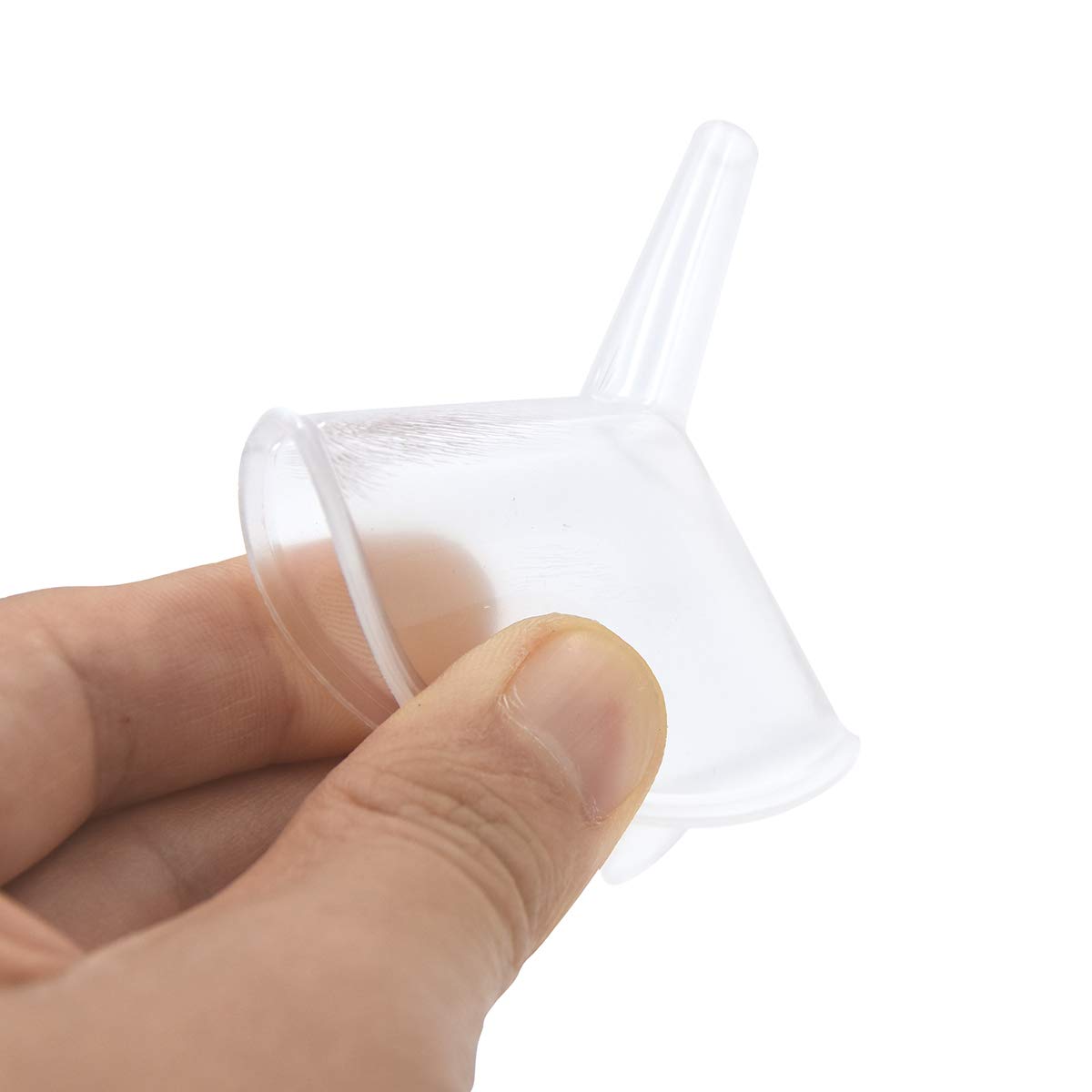 Small Funnel, 2.16inch Clear Plastic Mini Funnels for Science Lab Bottle Filling Liquid, Essential Oils, Perfume(48 Pack)