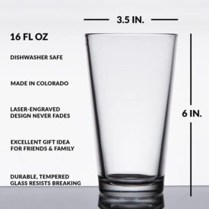 GOD ZILLA Engraved Pint Glass | Iconic Monster Designs | Classic Film & TV | Perfect Collectible for Epic Movie Fans