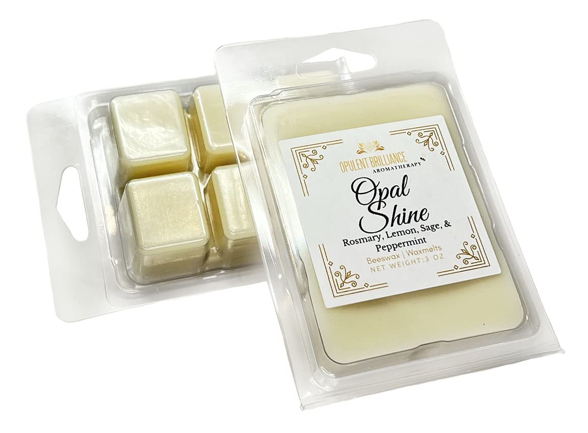 1 Pack Beeswax Melts, Opal Shine, Sage & Lemon, Wax Melts, Aromatherapy, Scented Candle Melts, Opulent Brilliance 3 oz