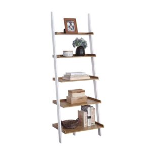 Convenience Concepts American Heritage Bookshelf Ladder, Driftwood/White