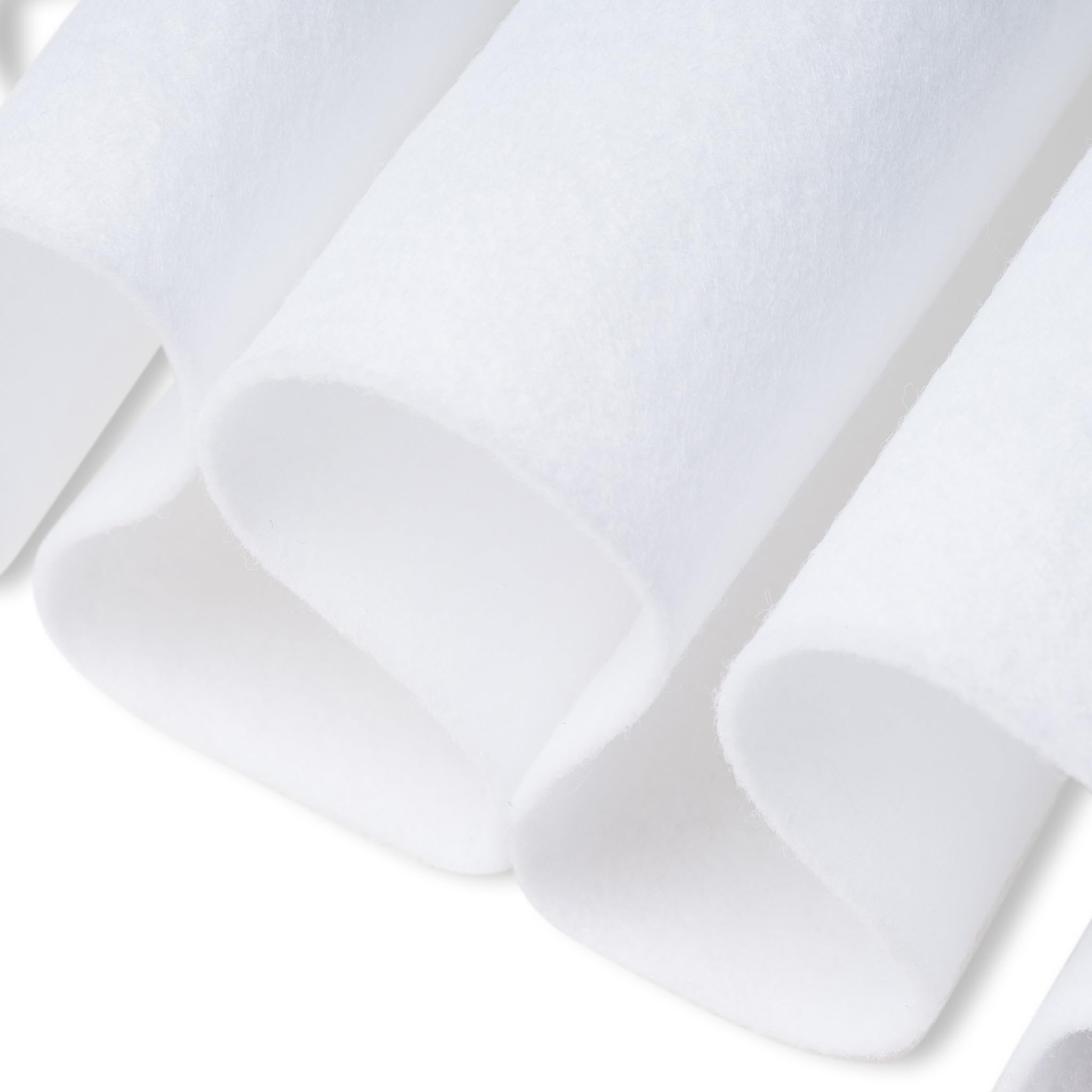 FabricLA Felt Fabric | 72" inches Wide & 1.6mm Thick | Non-Stiff, Soft Fabric Material | Felt Fabric by The Yard | Soft Felt Roll for Crafts, Sewing and Padding | Half Yard White