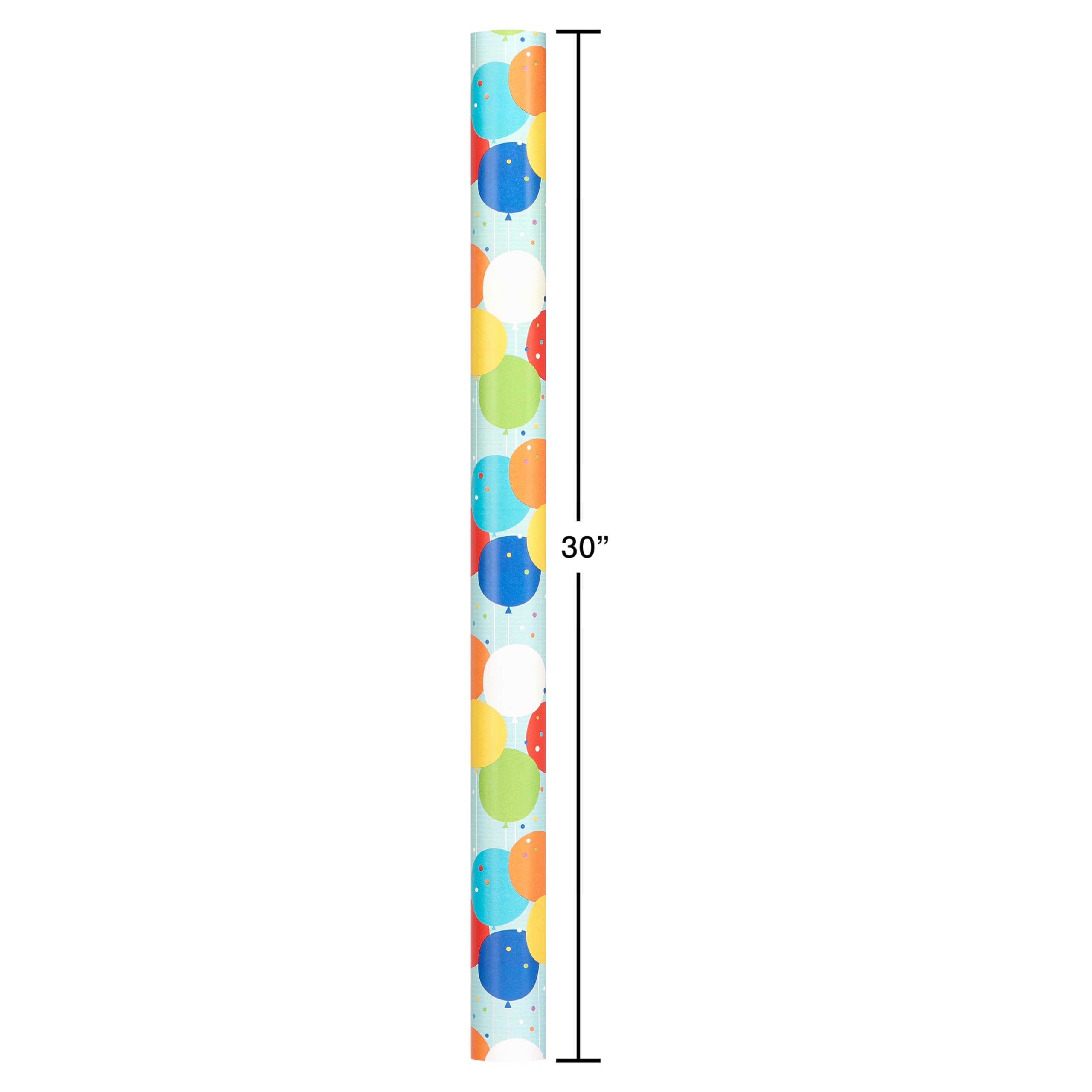 American Greetings Reversible Birthday Wrapping Paper, Stars, Polka Dots, and Balloons (3 Pack, 120 sq. ft)