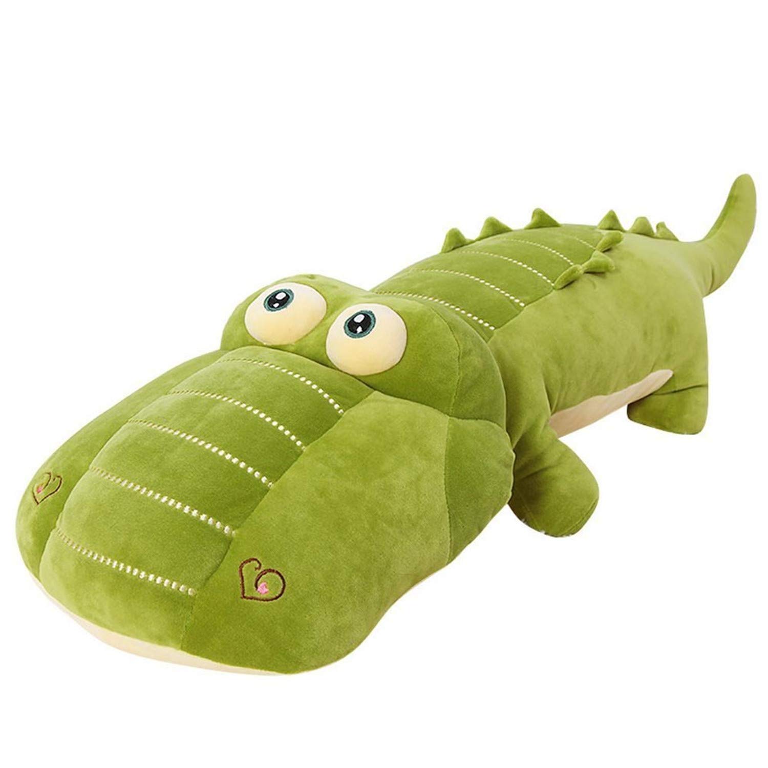 LERORO Stuffed Animals Alligator Toys Pillows The Crocodile Plush Green 16 Inch (40CM) - Super Soft Cuddly Dolls, Green