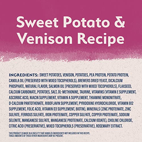 Natural Balance Limited Ingredient Adult Grain-Free Dry Dog Food, Reserve Sweet Potato & Venison Recipe, 4 Pound (Pack of 1)