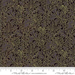 moda morris holiday 108" wide quilt fabric by the yard ebony style 11144/15m