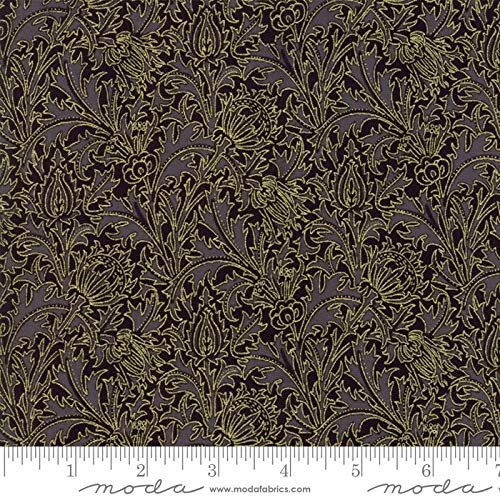 Moda Morris Holiday 108" Wide Quilt Fabric by The Yard Ebony Style 11144/15M