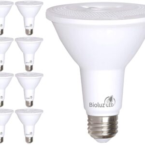 Bioluz LED 8-Pack PAR30 LED Light Bulbs, 10W = 100W Replacement, 3000K Soft White LED Light Bulbs, 90 CRI, Dimmable, LED Flood Light Outdoor, Spot Lights Indoor, UL Listed, Title 20 Compliant