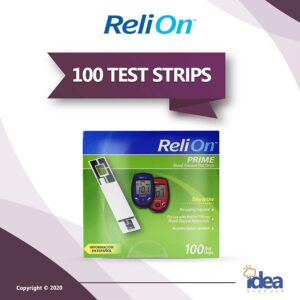 ReliOn Prime Blood Glucose Test Strips, 100 Ct Bundle with Exclusive Look After Your Diabetes - Better Idea Guide (2 Items)