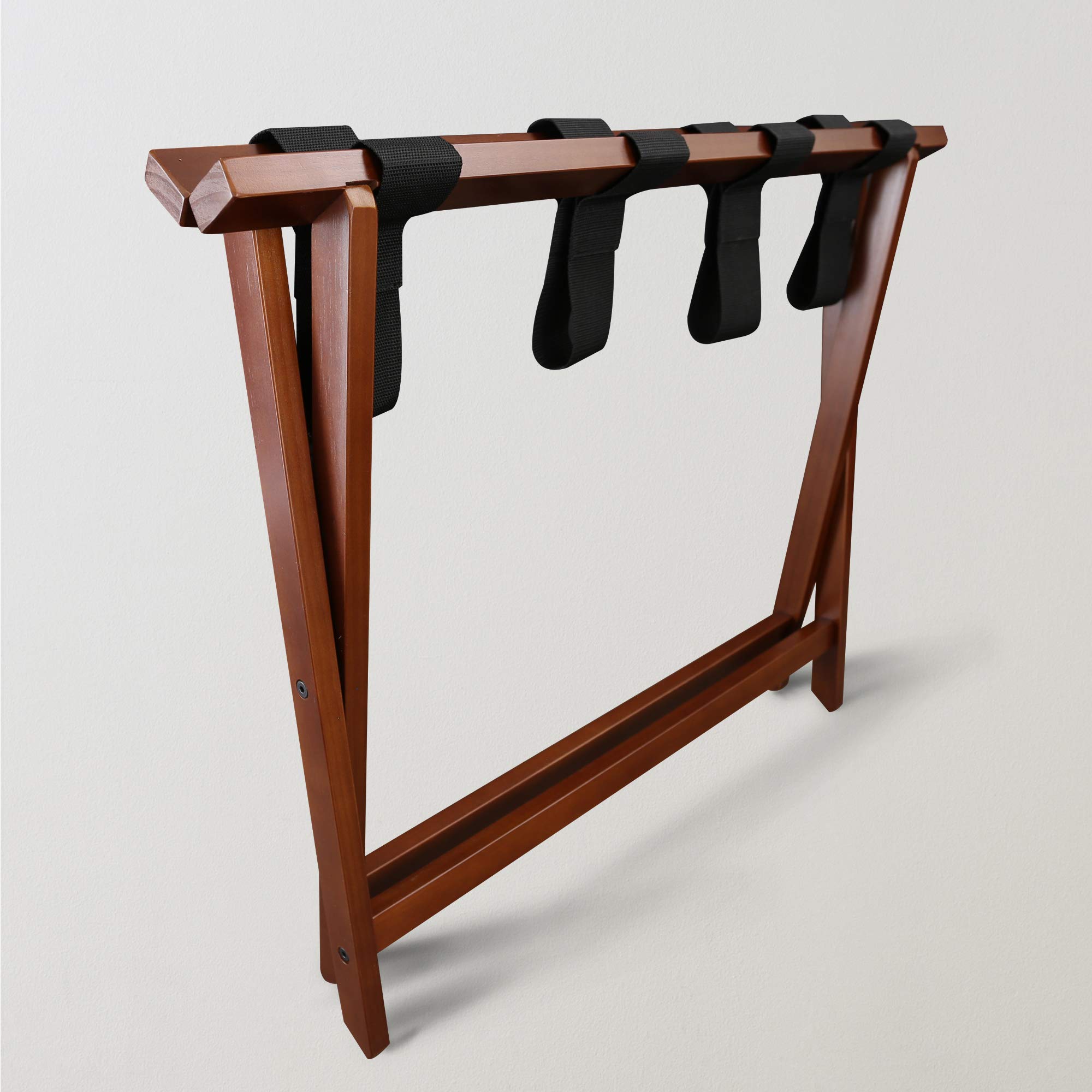 Casual Home Heavy Duty 30" Extra Wide Luggage Rack, Walnut (New)