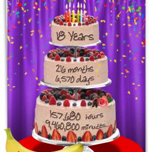 NobleWorks - 18th Milestone Birthday Card (8.5 x 11 Inch) - 18 Year Old Celebration, Stationery from All of Us - Year Time Count 18 J9404MBG-US