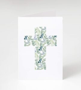 m market on mainstreet watercolor cross christian cards perfect for thank you, encouragement, prayer or just because, 25 blank cards with envelopes, made in the usa (cross)