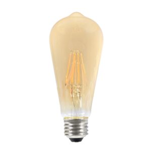 SYLVANIA LED Vintage Filament ST19 Light Bulb, 60W Equivalent, Efficient 7W, Medium Base, 650 Lumens, Dimmable, 2175K, Amber Glow - 4 Pack (40329)