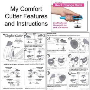 TrueCut Rotary Cutter Set - 3 Items: Large TrueCut Quilting Ruler (24.5-Inch by 6.5-Inch), Medium TrueCut Quilting Ruler (12.5-Inch by 6.5-Inch) and My Comfort Cutter Ergonomic Rotary Cutter (45mm)