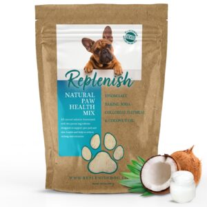 replenish dog paw health mix – natural skin soother, moisturizer and paw softener for your pup, foot soak (pack of 1)