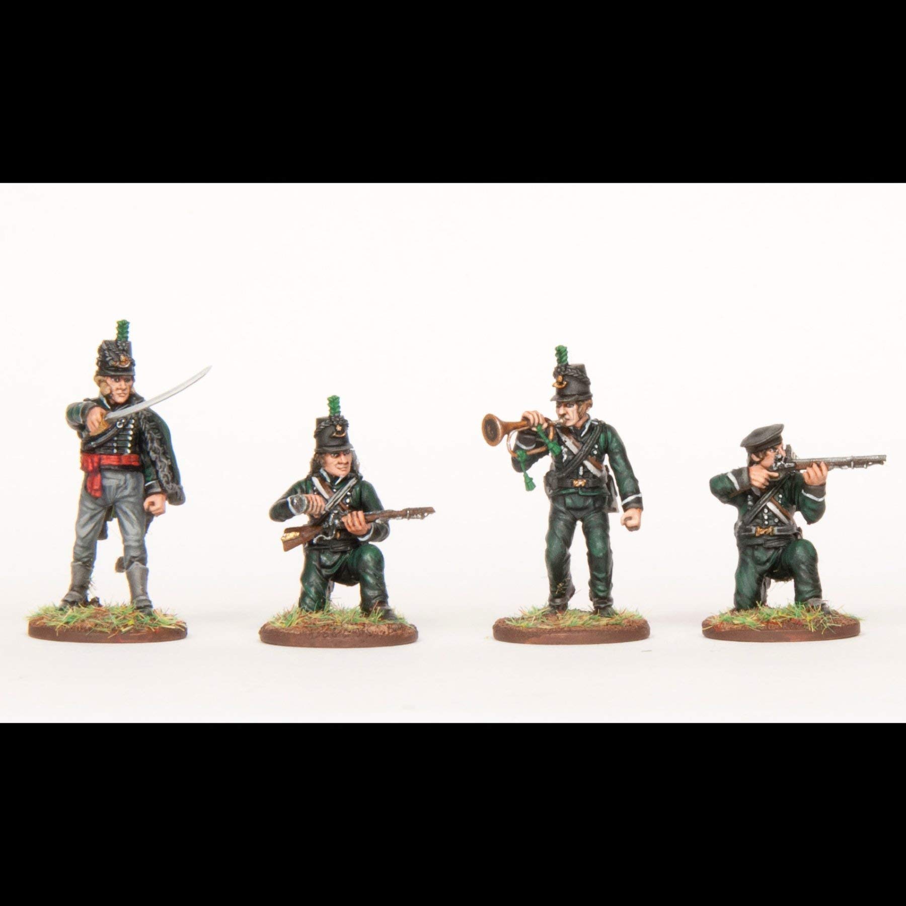 Napoleon's Wars: British Riflemen (32 Multi Part Hard Plastic 28mm Figures)