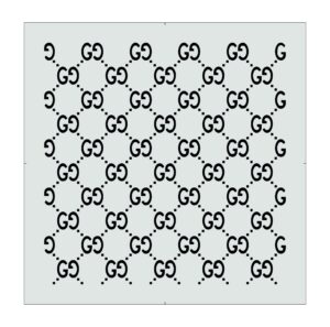 gg pattern stencil - seamless repeating design for diy, walls, decor - durable 14 mil mylar plastic (12 x 12 inches)