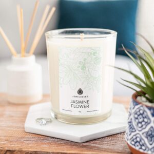 JewelScent Jasmine Flower Home Jewelry 18oz Ring Candle Size 7